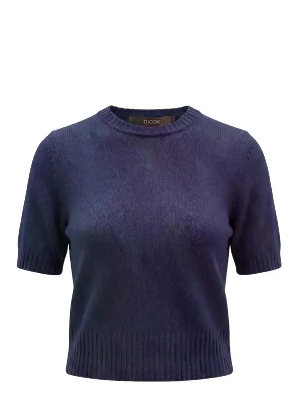 TOCCIN Elsie Short-sleeve Sweater - Blue
