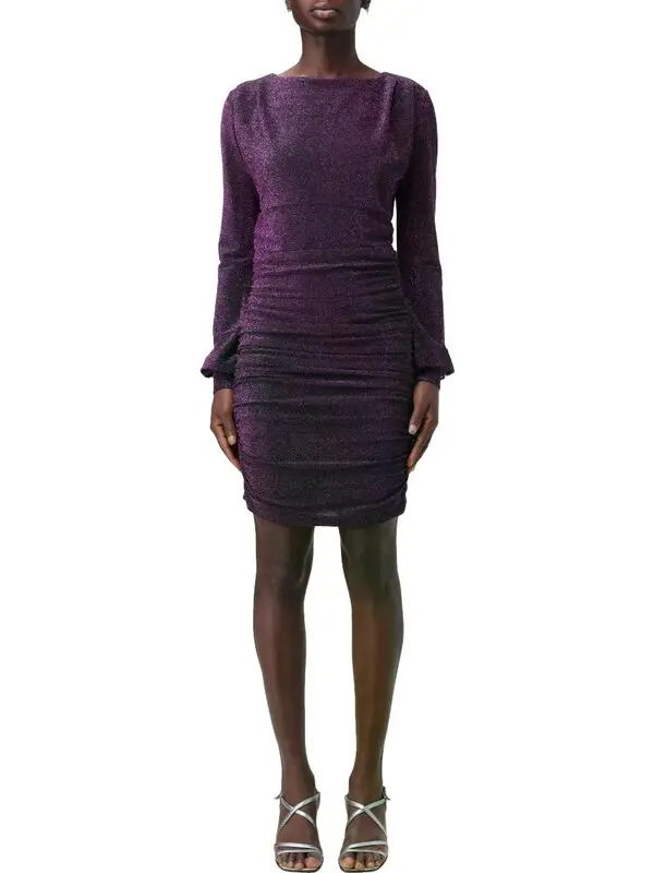 GAELLE Jersey Short Dress - Purple