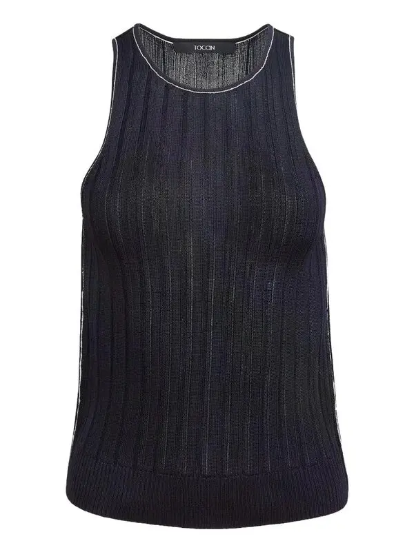 TOCCIN Juniper Racer Tank Top - Blue