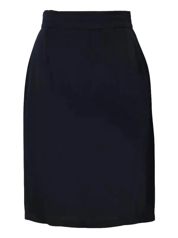 Versace Button Detailed Midi Skirt - Black