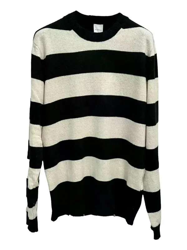 Philosophy Di Lorenzo Serafini Striped Crew Neck Sweater - Black