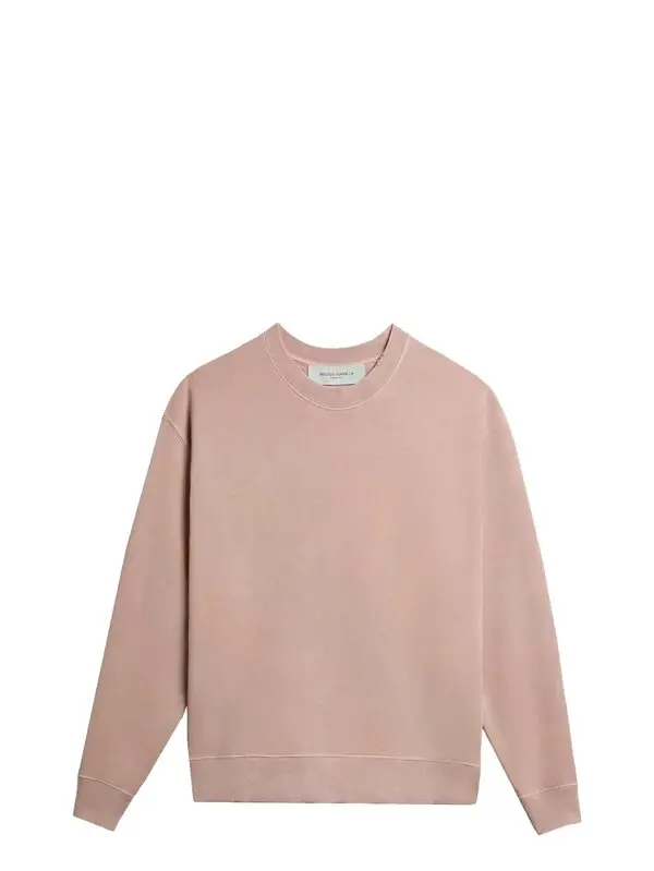 GOLDEN GOOSE Logo Patch Ribbed Sweatshirt - Pink