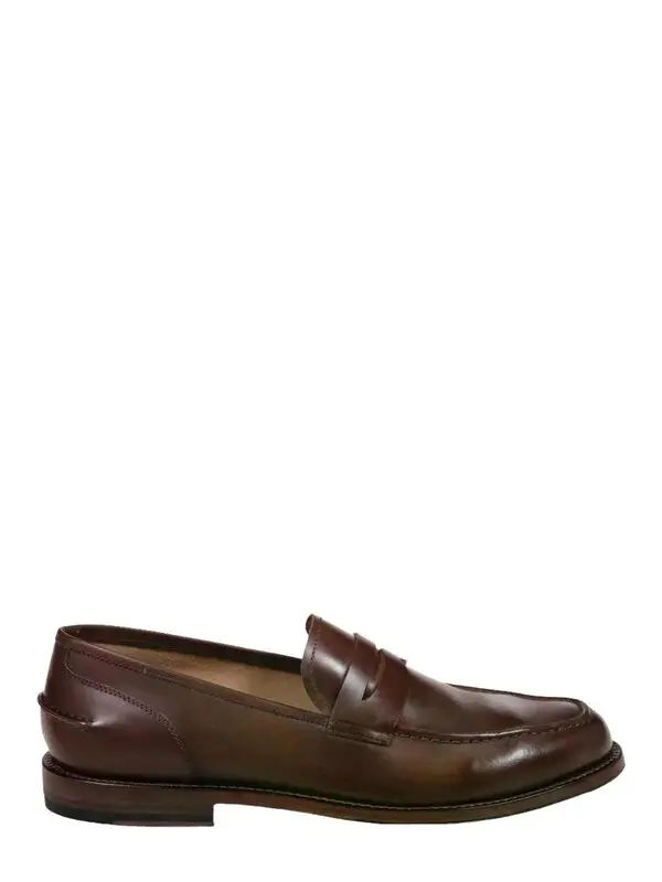 ALBERTO FASCIANI Brian Penny Strap Loafers - Brown
