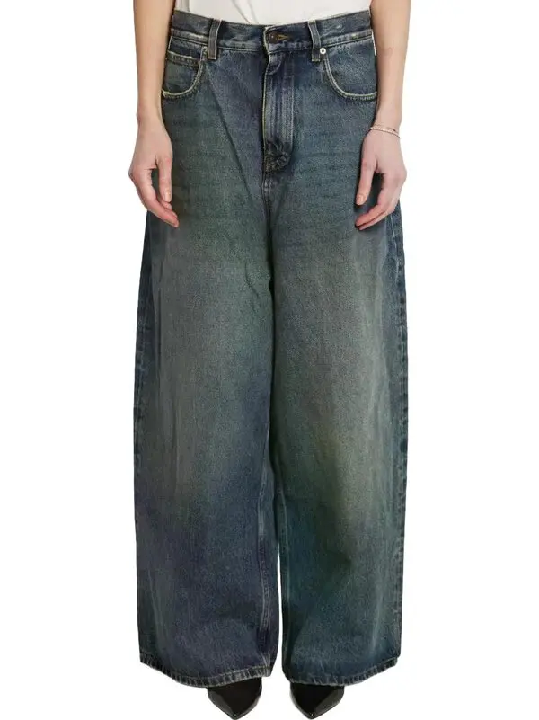 Balenciaga Low-rise Baggy Jeans - Blue