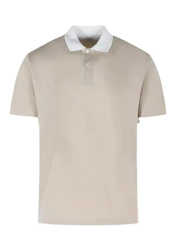 Eleventy Half-button Short-sleeve Polo Shirt - Neutrals
