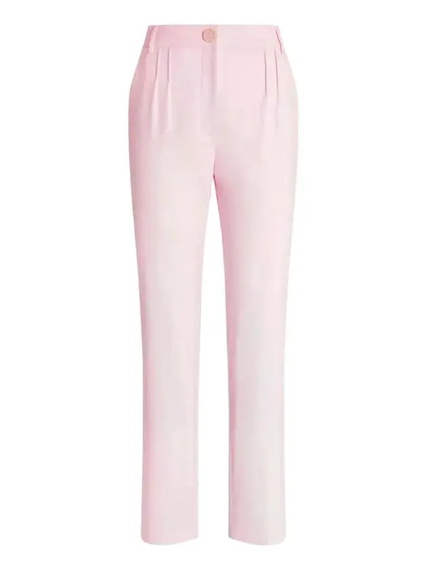 GENNY Pleat-detail Trousers - Pink