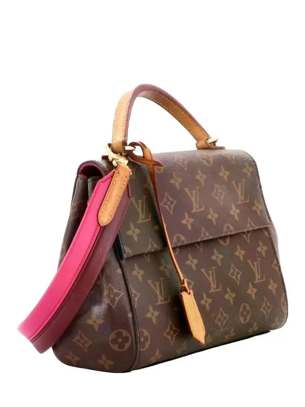 LOUIS VUITTON Cluny Top Handle Satchel Monogram Canvas Bb - Brown