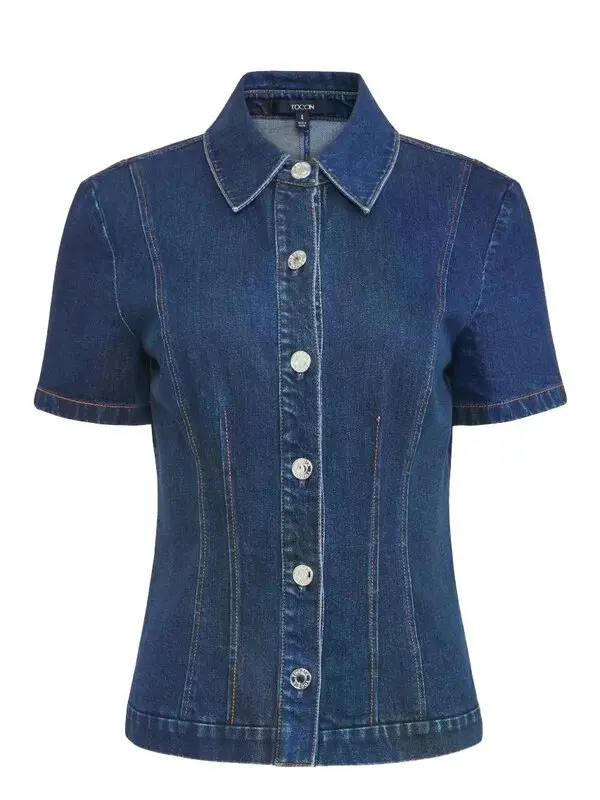 TOCCIN Halle Cotton Shirt - Blue
