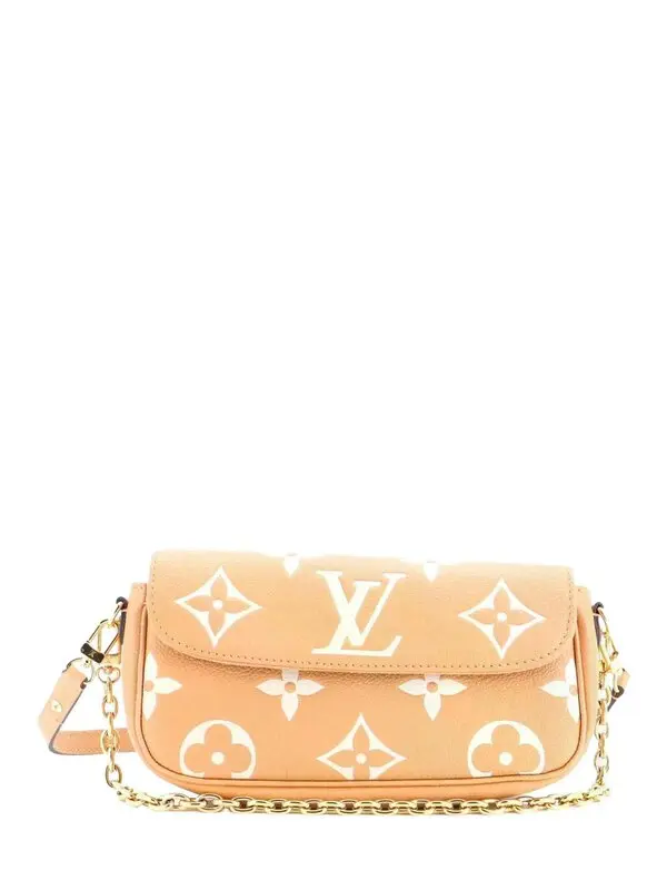 LOUIS VUITTON Ivy Wallet On Chain Bicolor Monogram Empreinte Giant - Neutrals