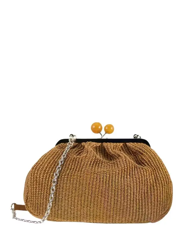 Max Mara Medium Pasticcino Raffia-effect Clutch - Brown