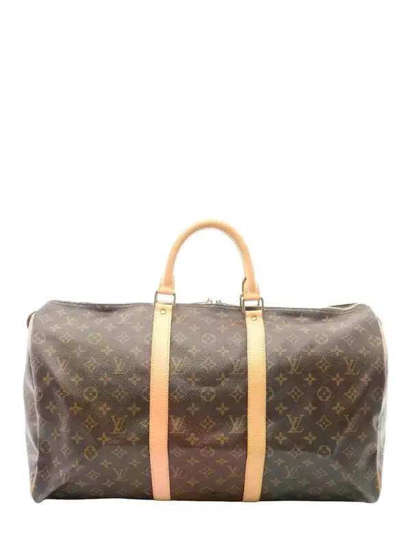 LOUIS VUITTON 2005 Monogram Keepall 50 Travel Bag - Brown