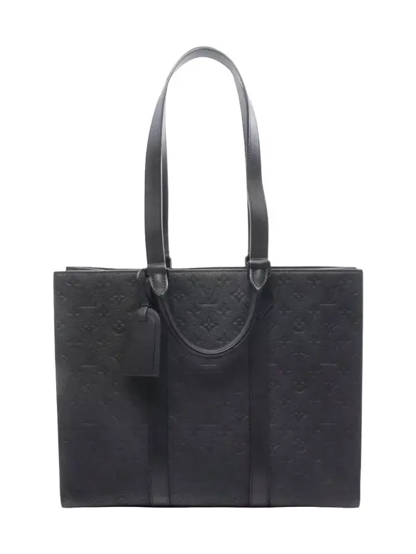 LOUIS VUITTON 2021-2026 Monogram Empreinte Sac Plat 24h Tote Bag - Black