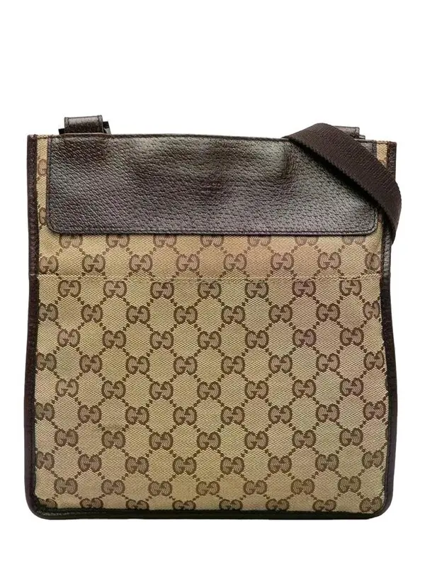 Gucci Gg Canvas Crossbody Bag - Brown