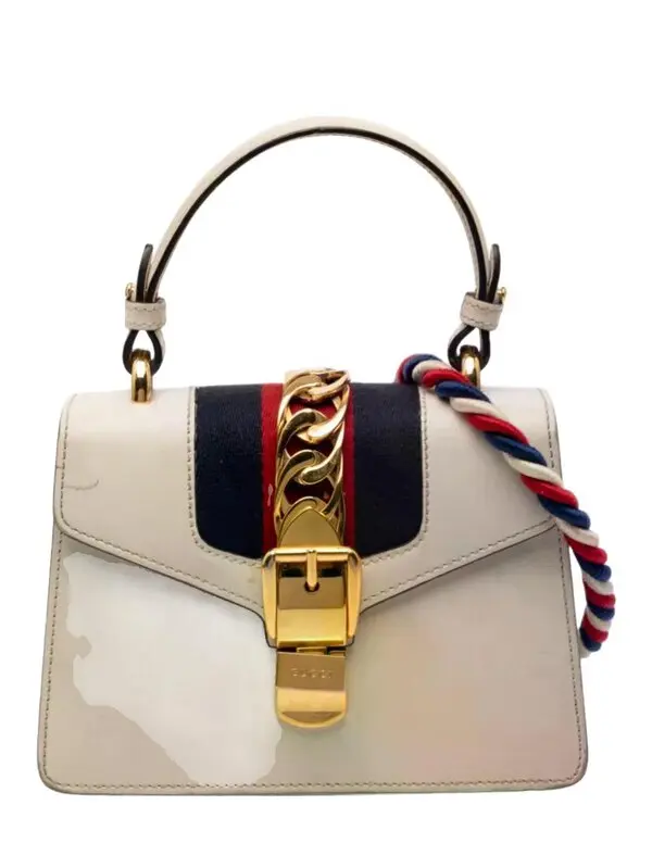 Gucci 2016-2025 Mini Calfskin Sylvie Satchel - White
