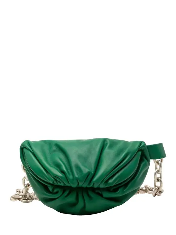 Bottega Veneta Lambskin Chain Pouch Belt Bag - Green