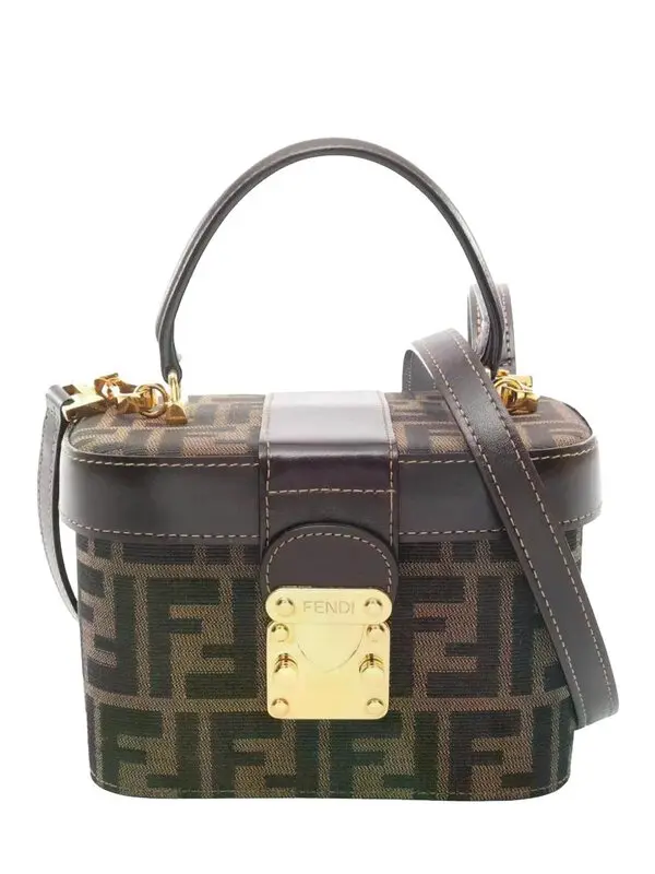 Fendi 2000-2010 Mini Zucca Canvas Vanity Satchel - Brown