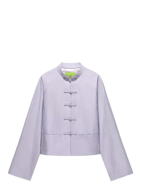 Shanghai Tang Mandarin-collar Linen Jacket - Purple