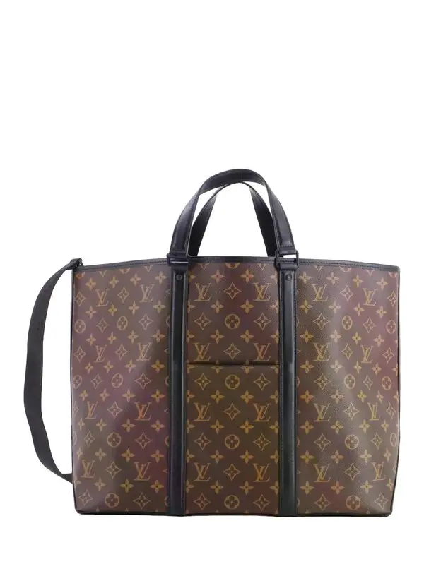 LOUIS VUITTON Weekend Macassar Monogram Canvas Gm Tote Bag - Black