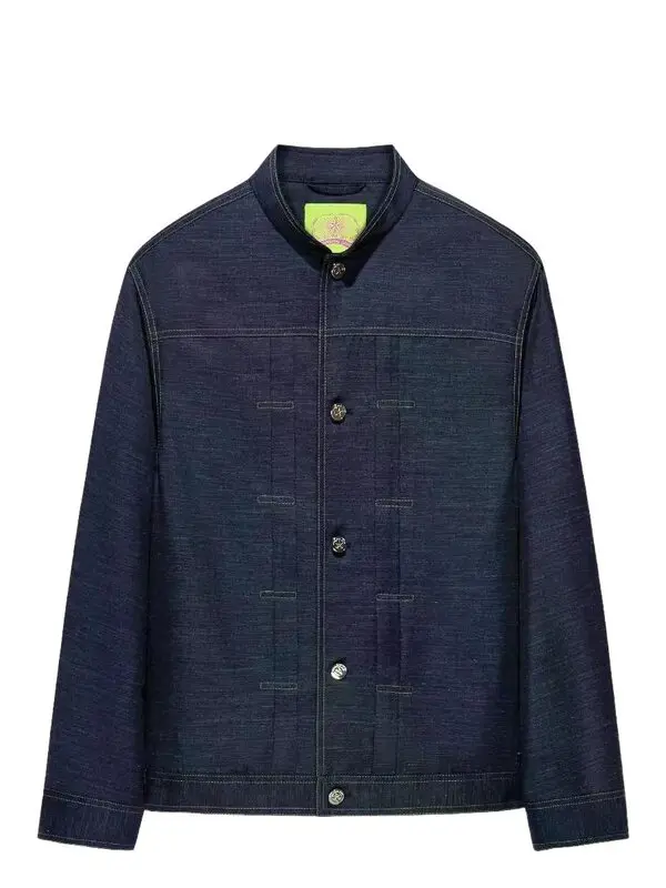 Shanghai Tang Button-up Denim Jacket - Blue