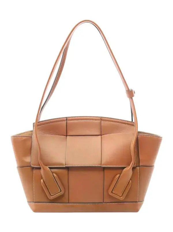 Bottega Veneta 2012-2026 Small Maxi Intrecciato Arco Tote Bag - Brown