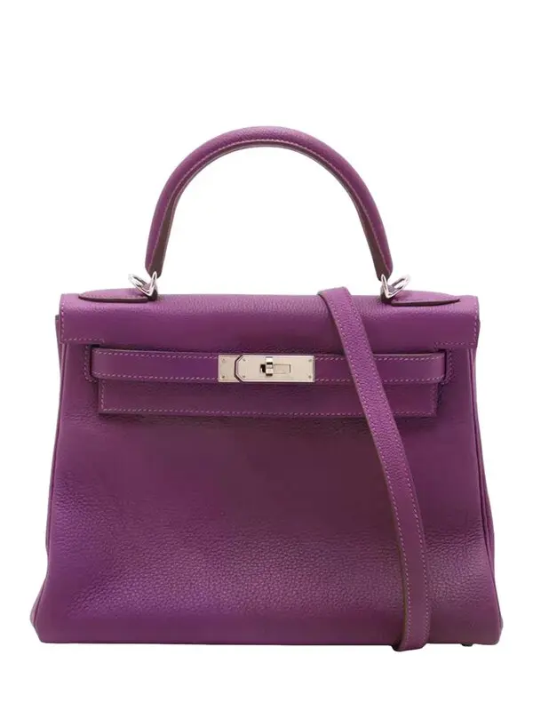 Hermès 2018 Special Order Togo Kelly Ii Retourne 28 Satchel - Purple
