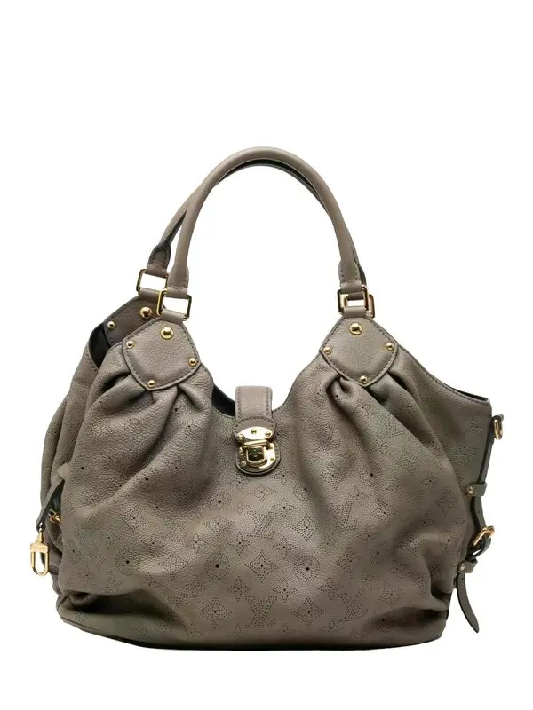 LOUIS VUITTON 2009 Monogram Mahina L Hobo Bag - Brown