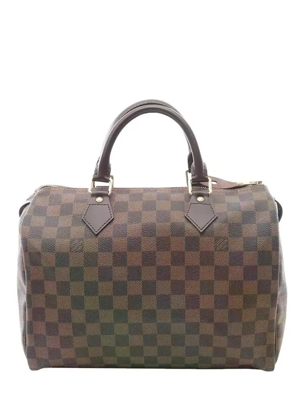 LOUIS VUITTON 2008 Damier Ebene Speedy 30 Boston Bag - Brown