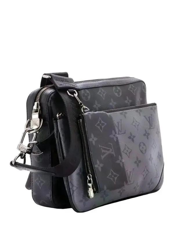 LOUIS VUITTON Trio Messenger Bag Reverse Monogram Eclipse Canvas - Black