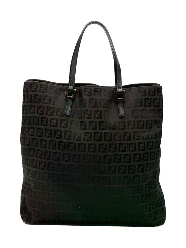 Fendi 2000-2010 Zucchino Canvas Tote Bag - Brown