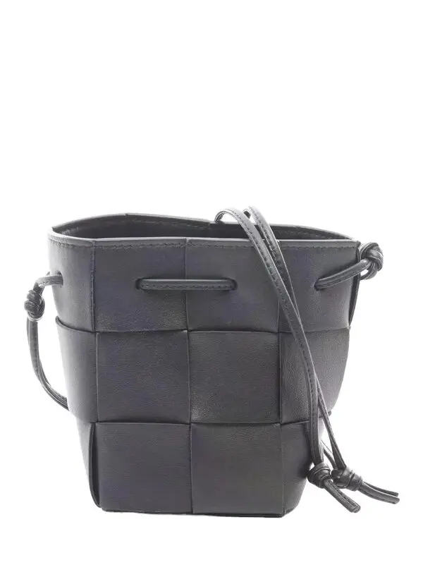 Bottega Veneta 2012-2026 Mini Nappa Maxi Intrecciato Cassette Bucket Bag - Blue