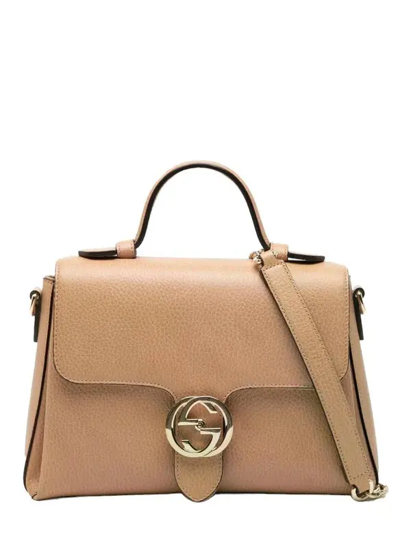 Gucci Interlocking G Satchel - Brown