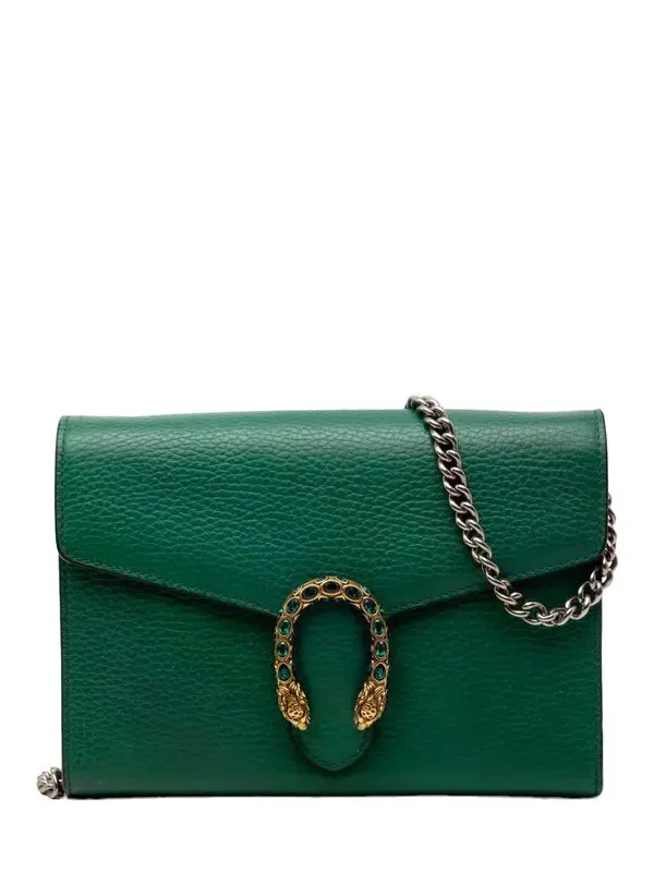 Gucci Leather Dionysus Wallet On Chain - Green