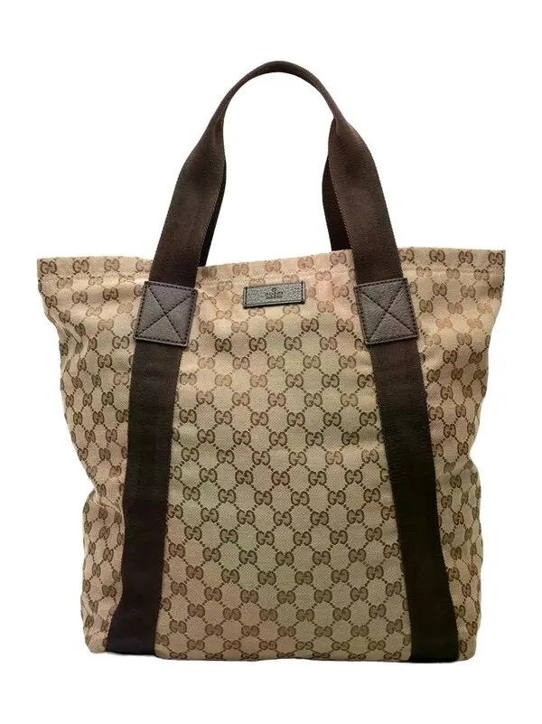 Gucci Gg Canvas Tote Bag - Brown
