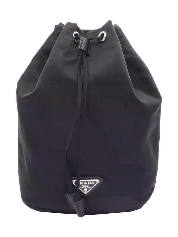 Prada 2013-2026 Tessuto Drawstring Pouch - Black