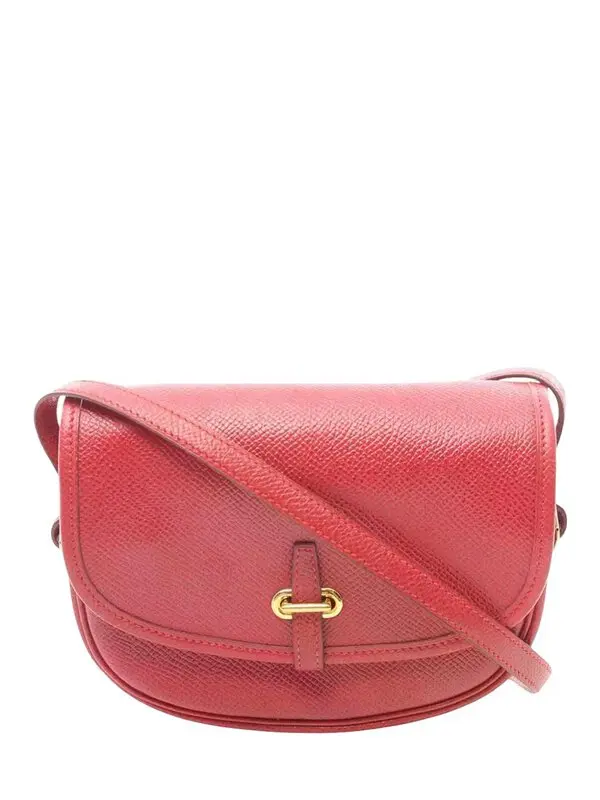 Hermès 1992 Mini Courchevel Balle De Golf Crossbody Bag - Red
