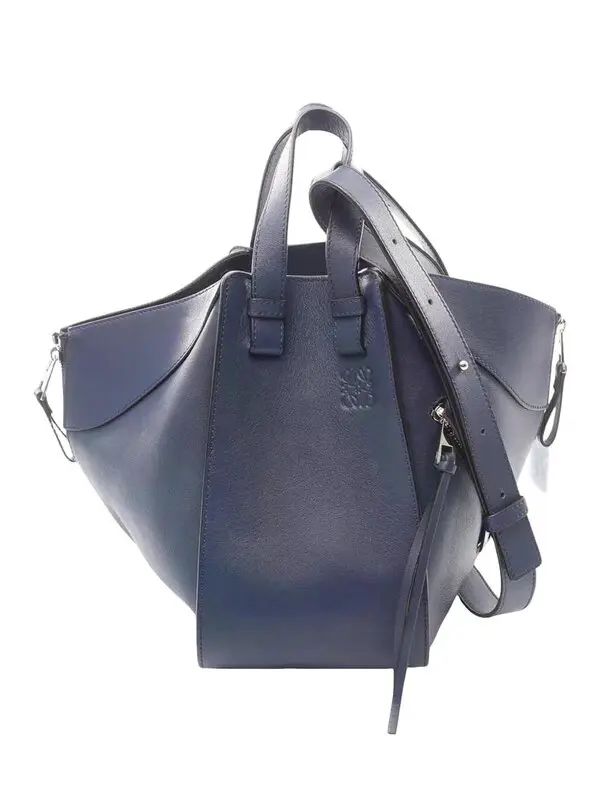 Loewe Small Leather Hammock Satchel - Blue