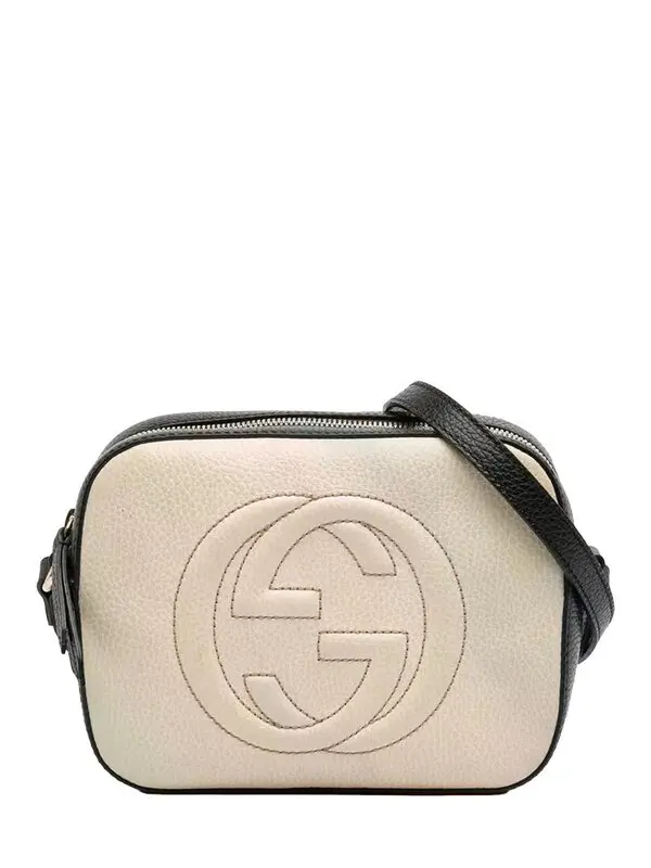 Gucci Small Leather Soho Disco Crossbody Bag - White