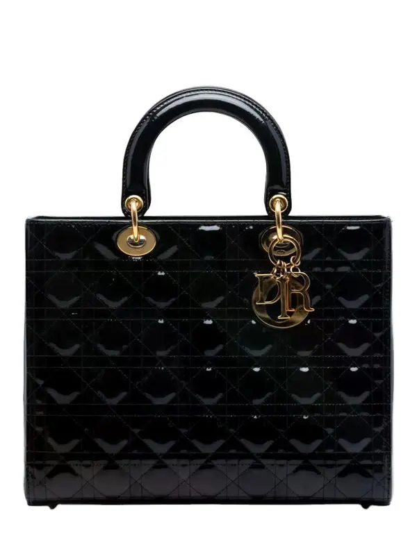 Dior 2010 Large Cannage Lady Satchel - Black