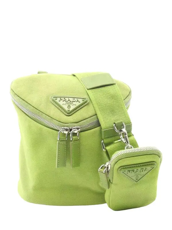 Prada 2010-2026 Canvas Crossbody Bag - Green