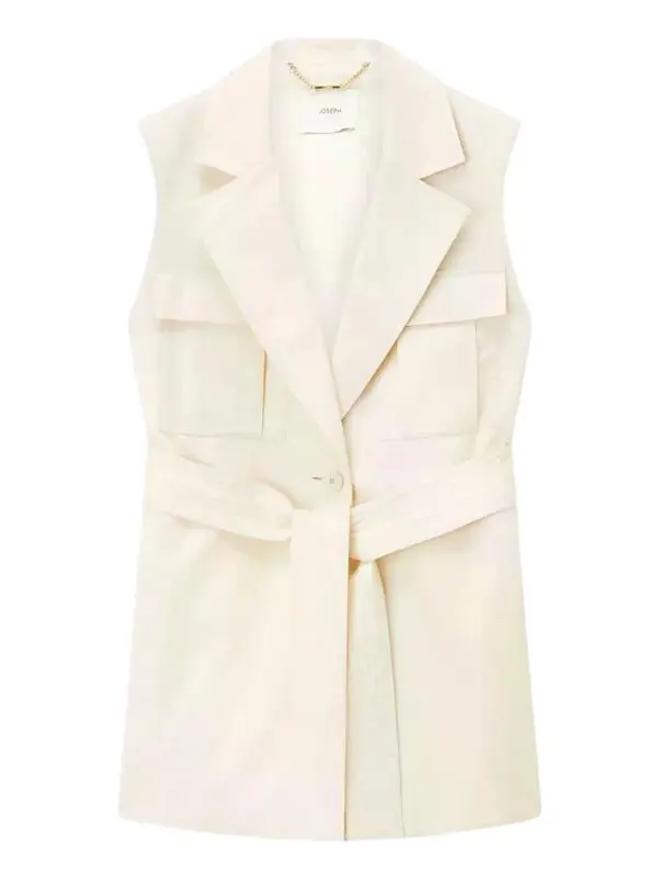 JOSEPH Diafa Belted Gilet - Neutrals