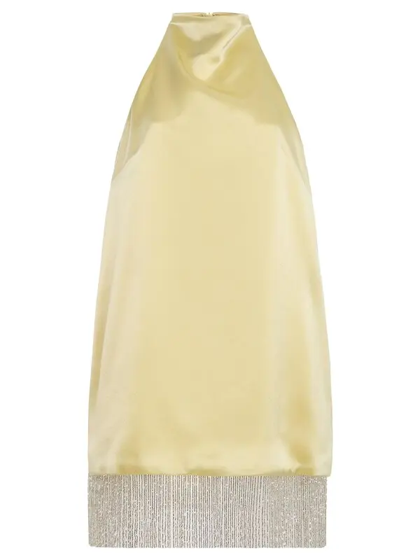 SEV Daniella Fringed Mini Dress - Yellow