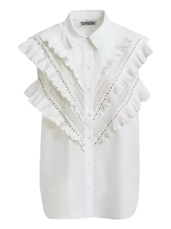 Essentiel Antwerp Ruffled Lace Shirt - White