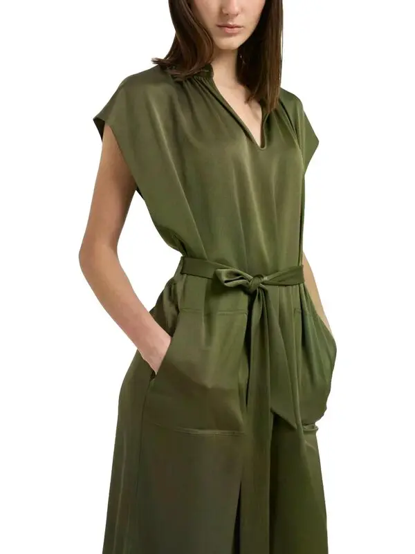 Filippa K Belted Midi Dress - Green