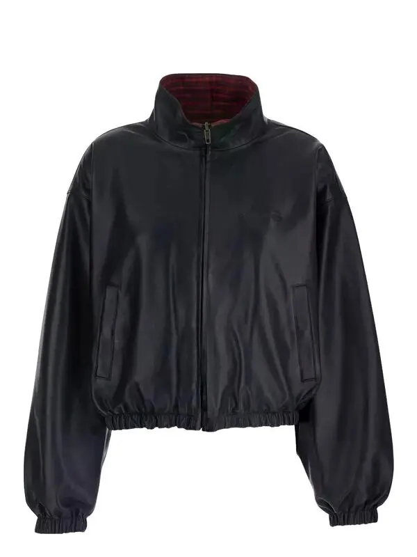 Balenciaga Zip-up Leather Jacket - Black