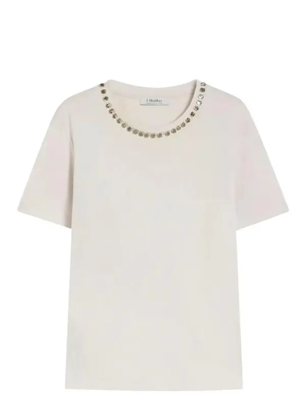 Max Mara Beaded T-shirt - Neutrals