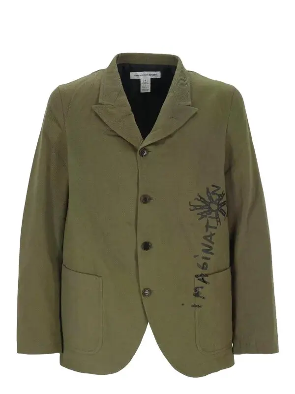 Comme Des Garçons Single-breasted Blazer - Green