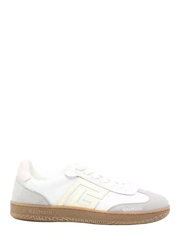 Balmain Swan Leather Sneakers - White