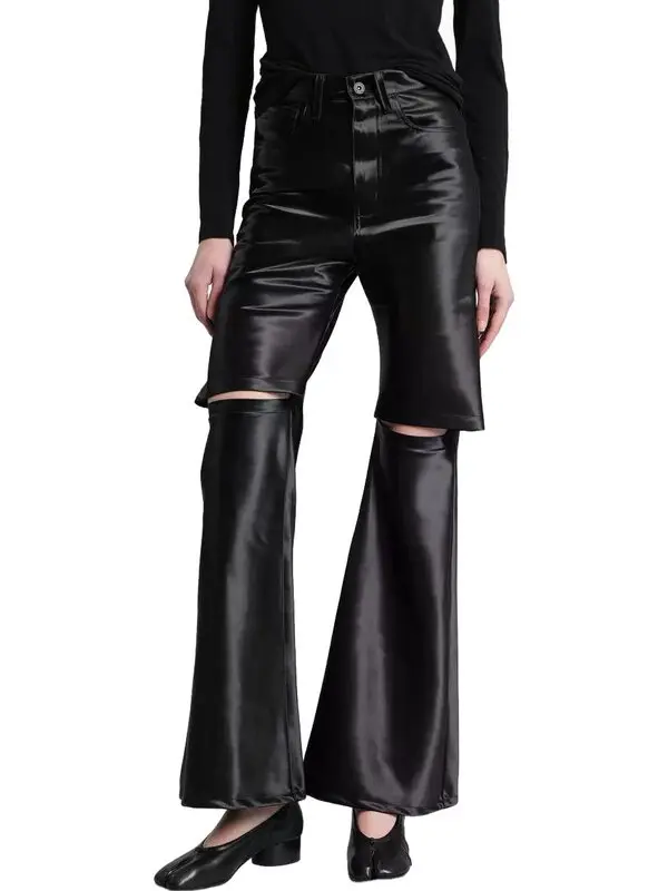 Junya Watanabe Embossed Cropped Trousers - Black