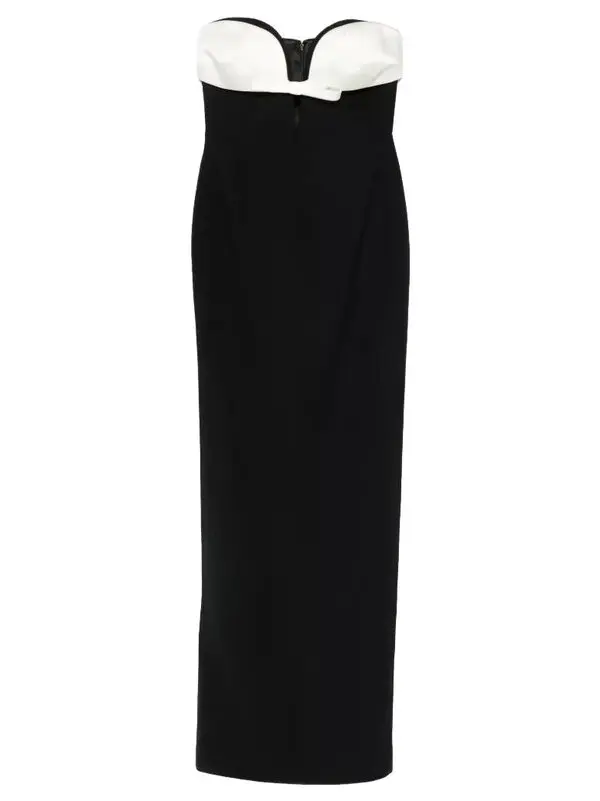 THE NEW ARRIVALS ILKYAZ OZEL Bow-detail Maxi Dress - Black