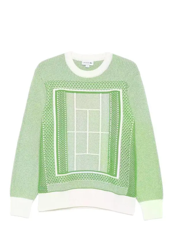 Lacoste Tennis Court Graphic Sweater - Green